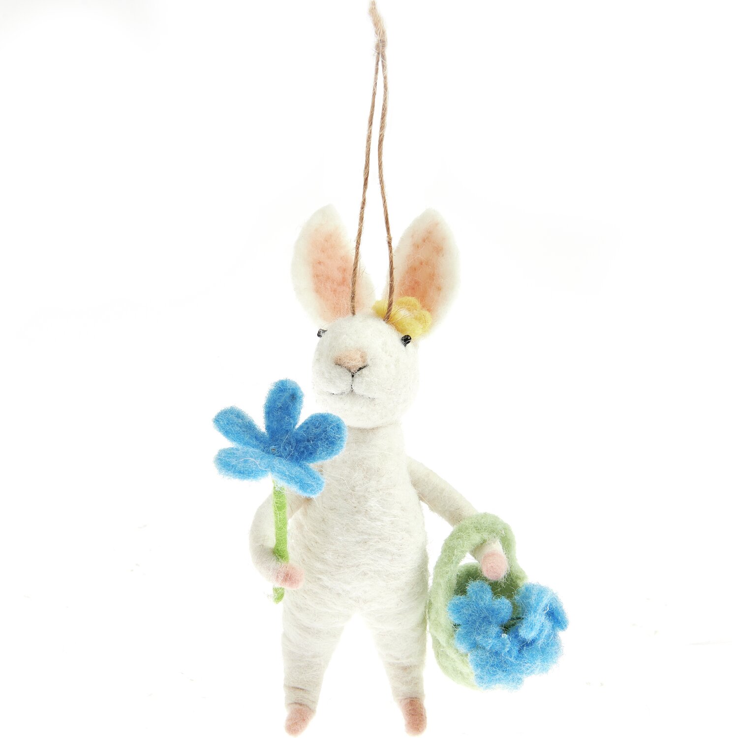 Felt rabbit hanger Forget-me-not | 3646342