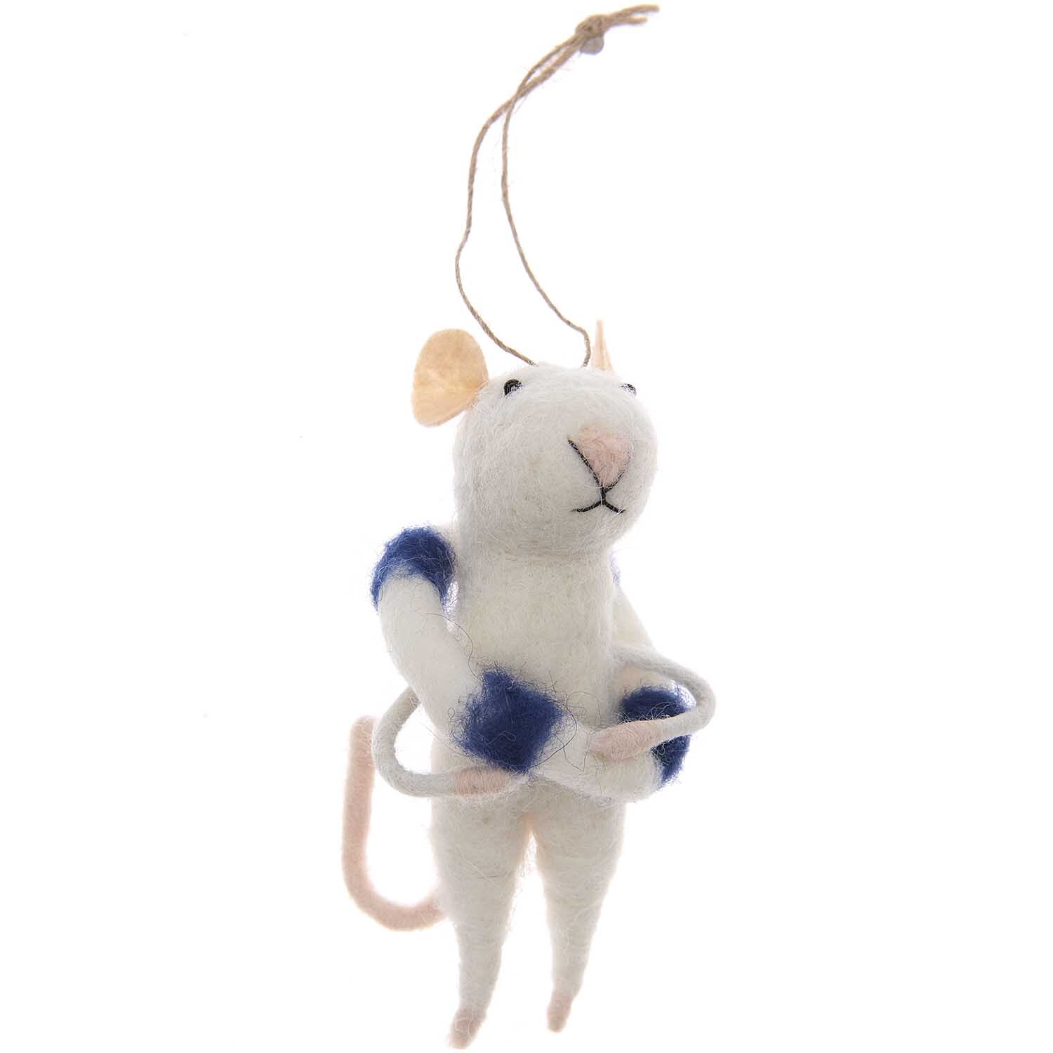 Felt hanger mouse with lifebuoy 11cm | 3392003