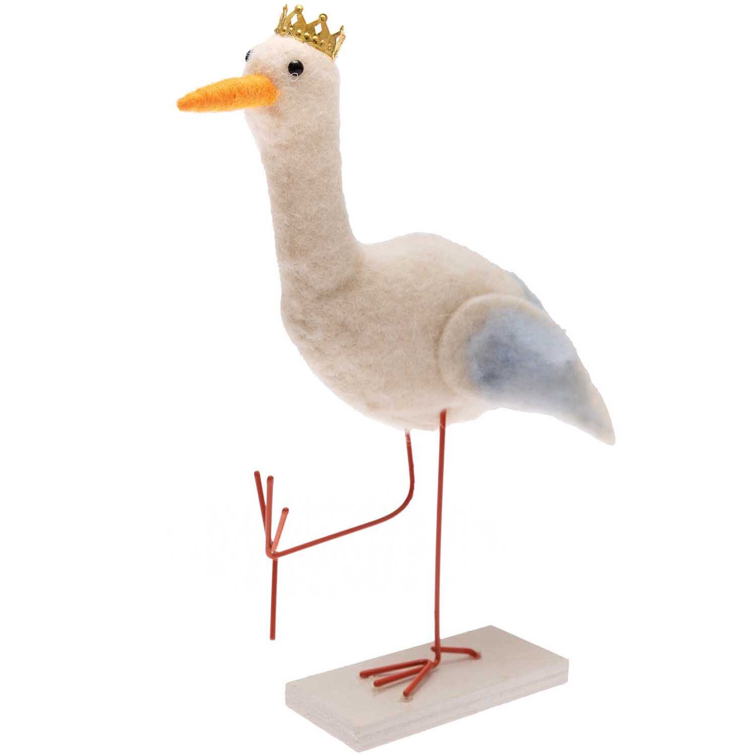 Ohhh! Lovely! Storch mit Krone handgefilzt 24cm günstig online kaufen